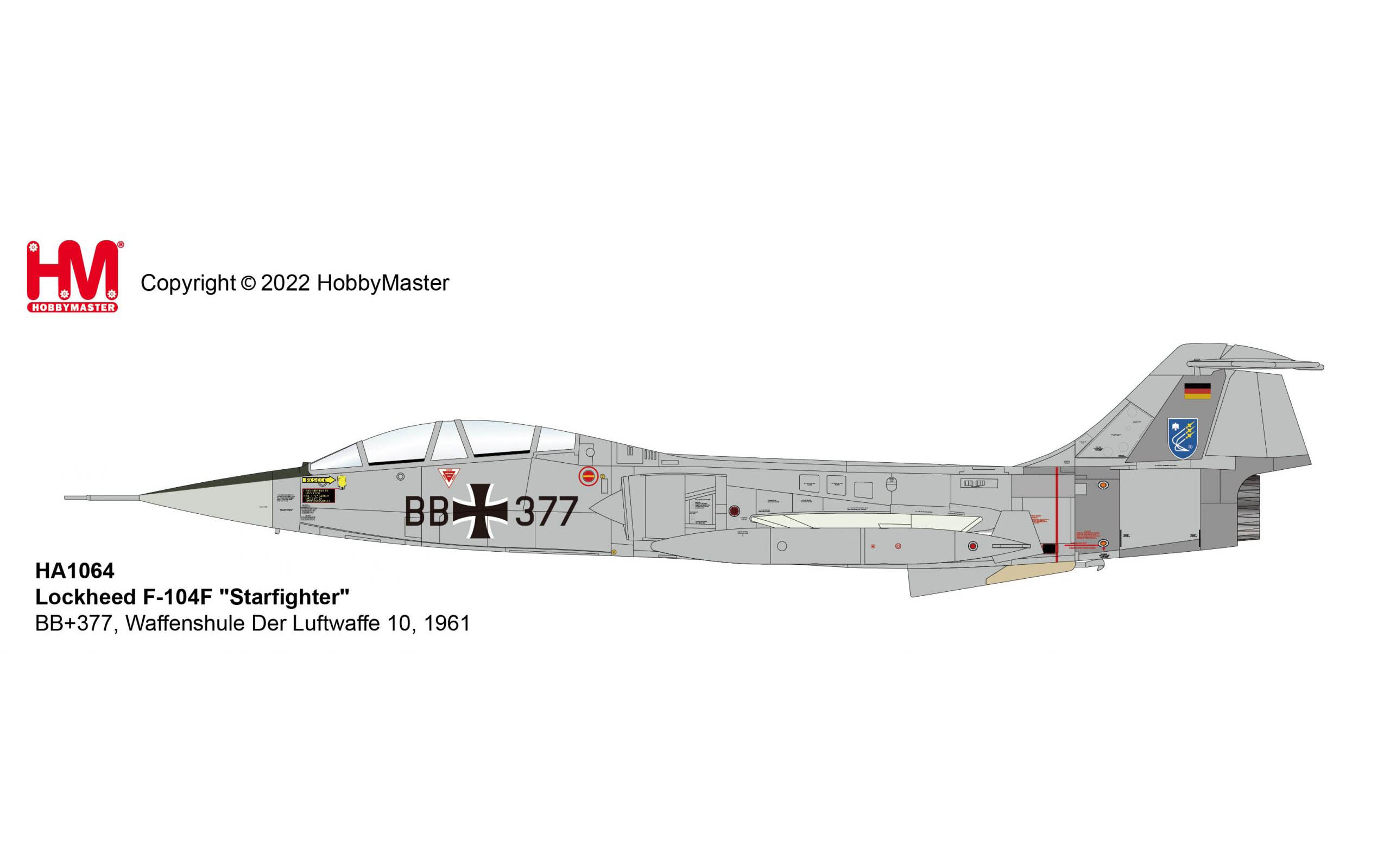 Lockheed F-104F Starfighter, Waffenshule Der Luftwaffe 10 - Hobby ...