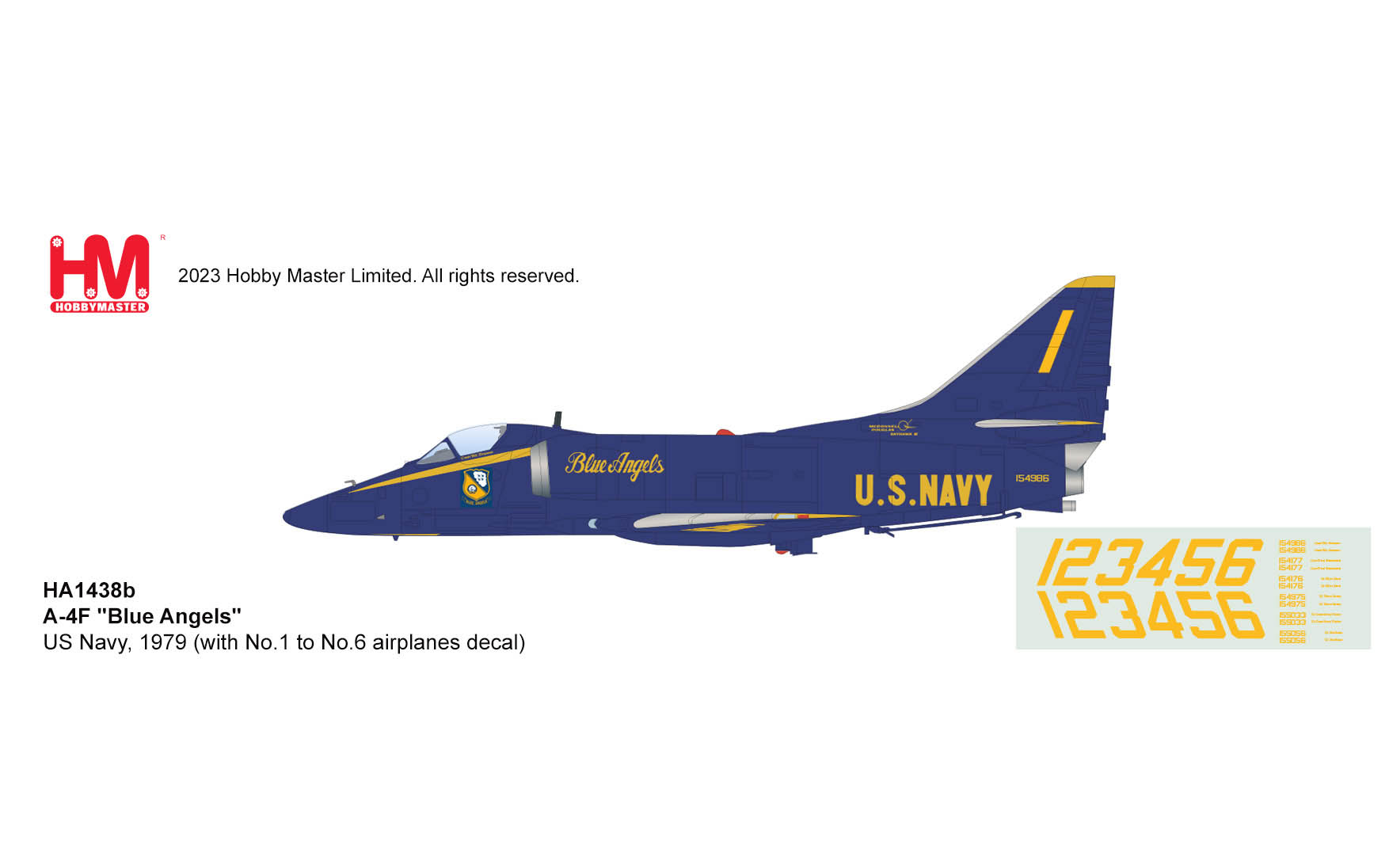 A-4F, Blue Angels, US Navy, 1979 Season with No.1 to No.6 Airplanes ...