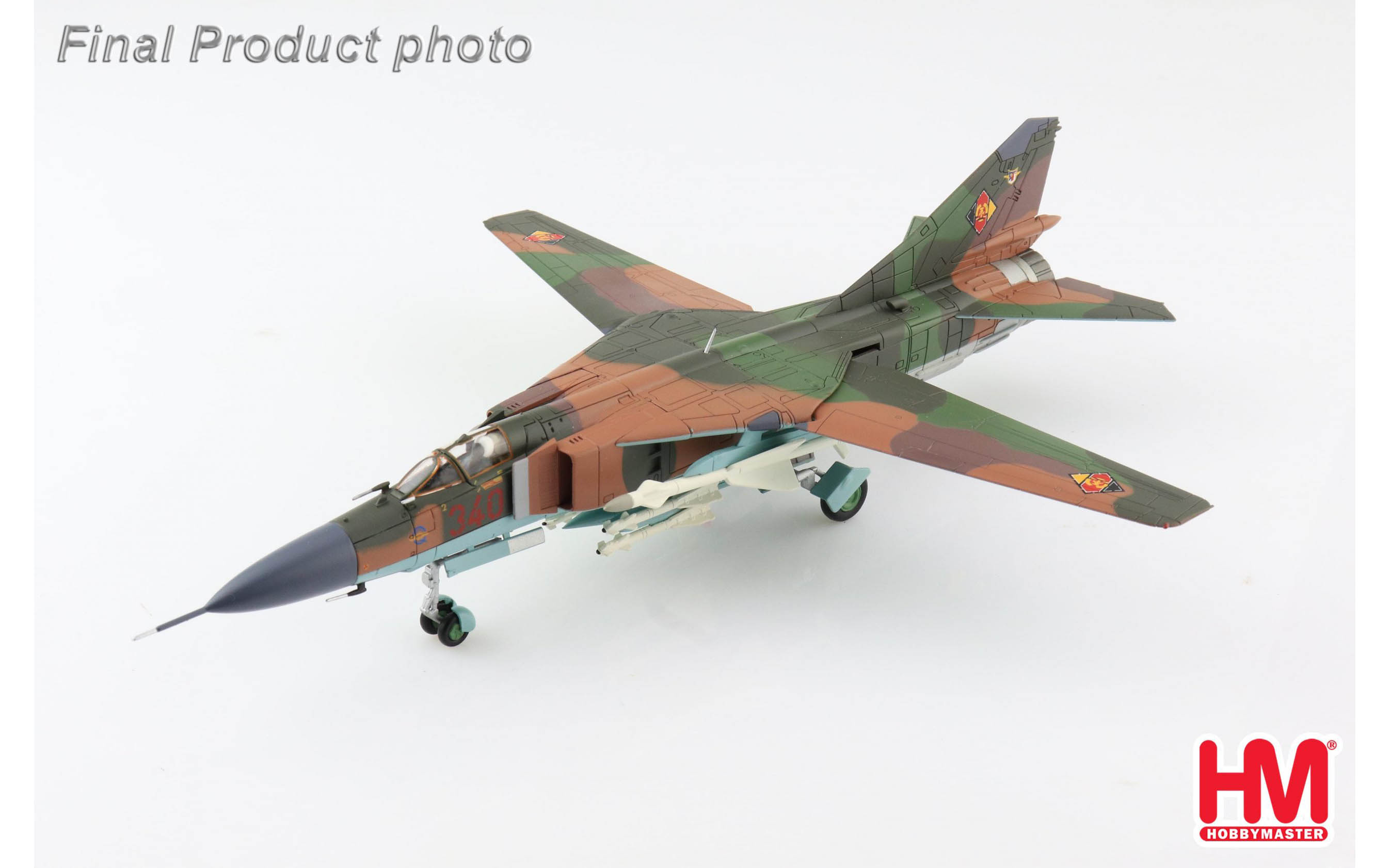 MIG-23ML Flogger Red 340, JG-9, Heinrich Rau, GDR, 1990 - Hobby Master ...