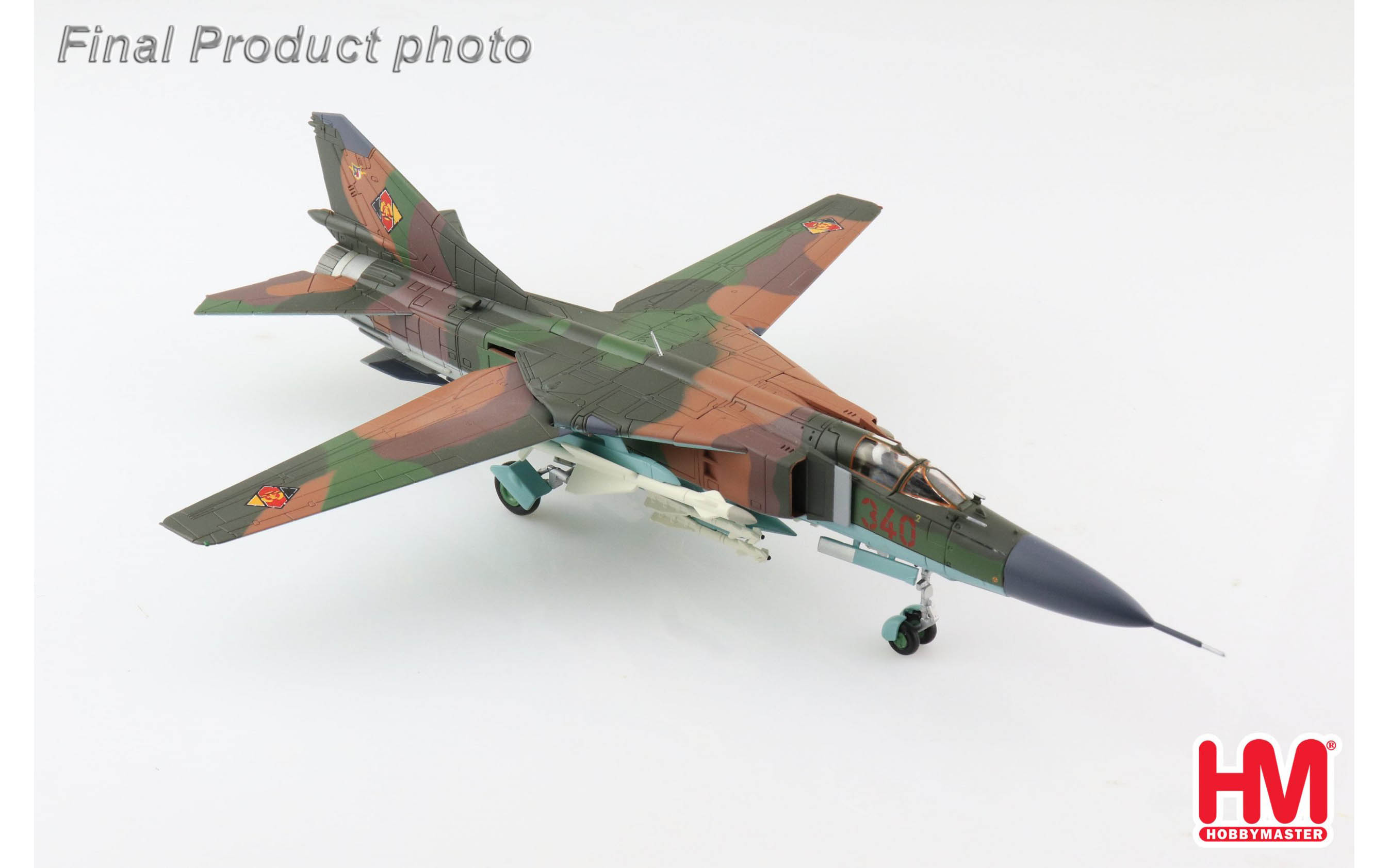 MIG-23ML Flogger Red 340, JG-9, Heinrich Rau, GDR, 1990 - Hobby Master ...