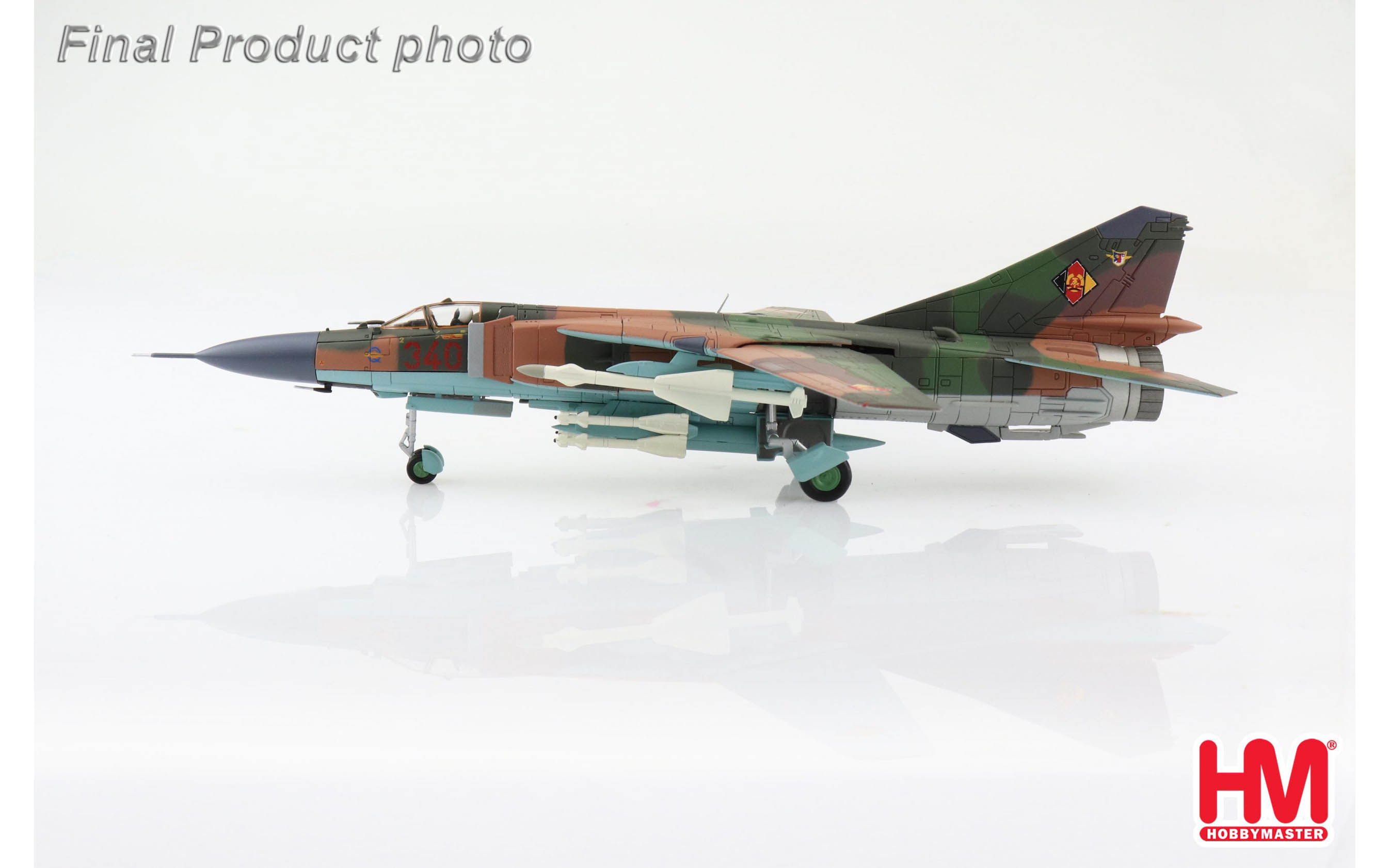 MIG-23ML Flogger Red 340, JG-9, Heinrich Rau, GDR, 1990 - Hobby Master ...