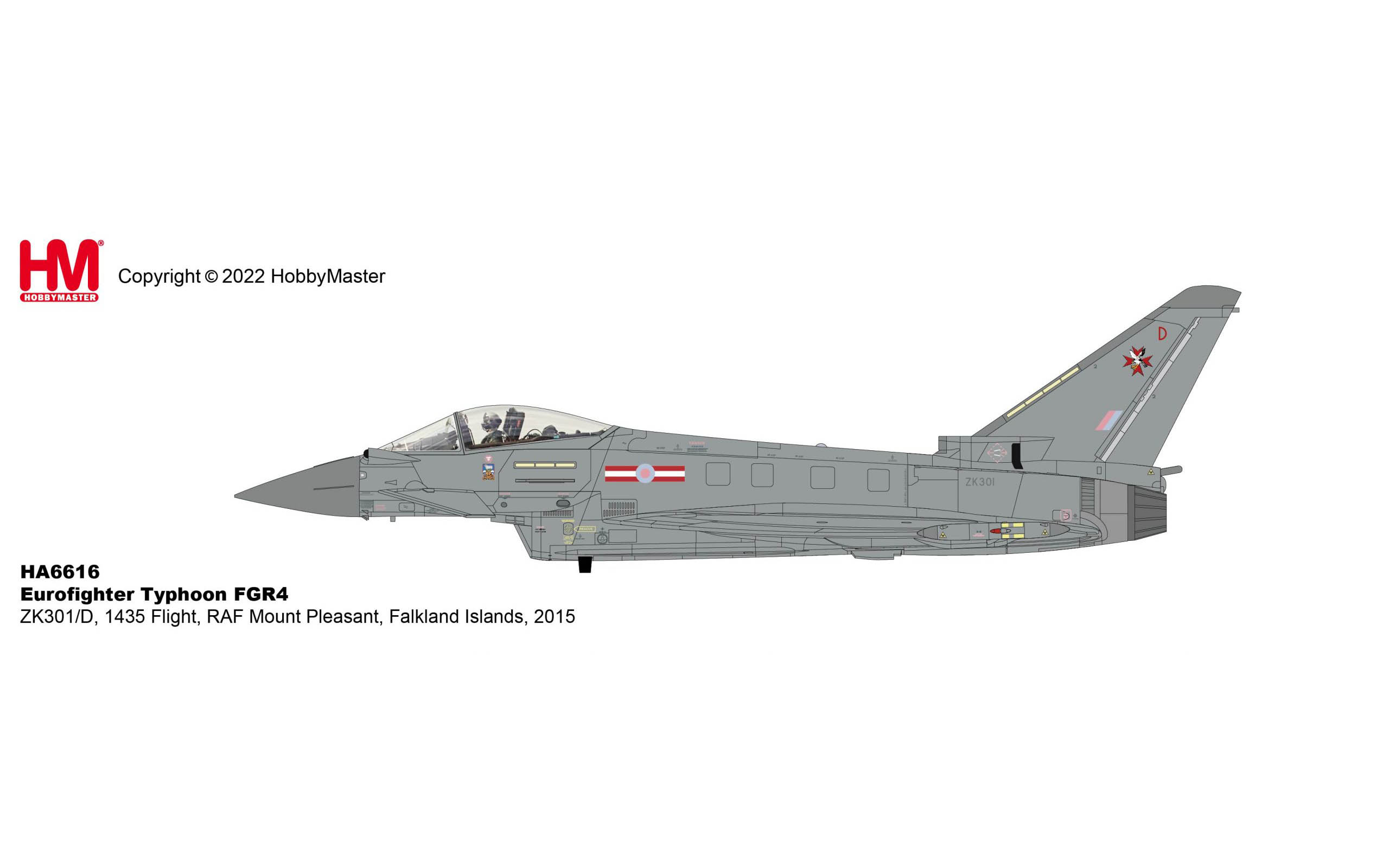 Eurofighter Typhoon FGR4, 1435 Flight, RAF, Falkland Islands, 2015 ...