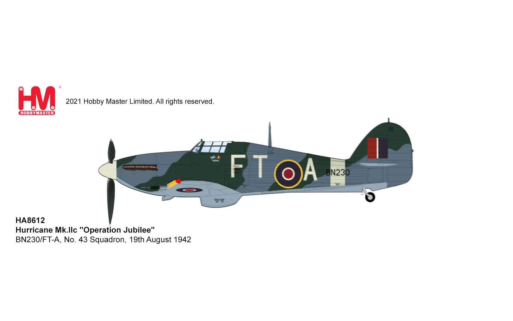 Hurricane Mk.IIc, Operation Jubilee, No. 43 Squadron, 1942 - Hobby ...