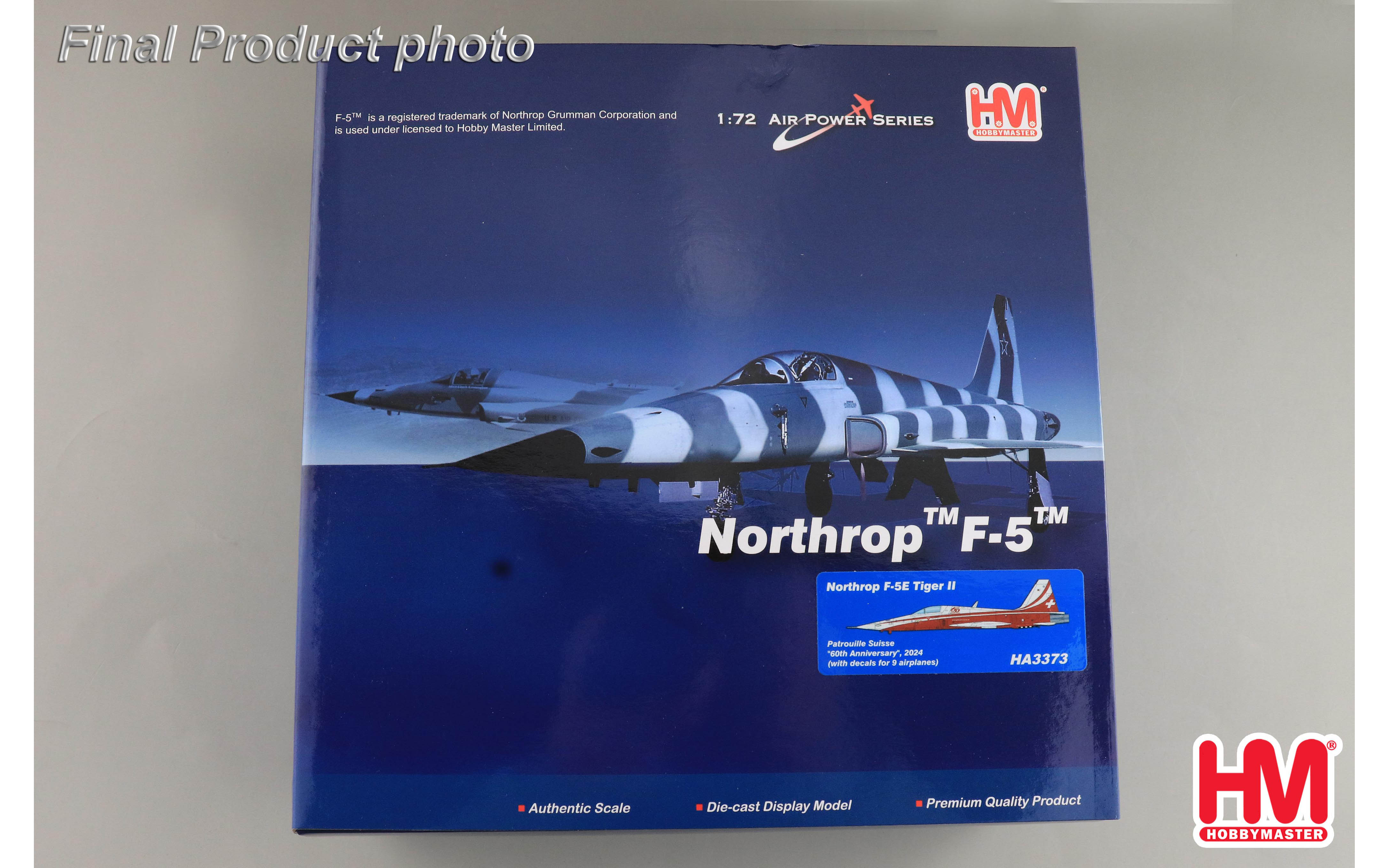 F-5E Tiger II, Patrouille Suisse - 60th Anniversary - 2024 - Hobby Master HA3373 | kingshobby.com