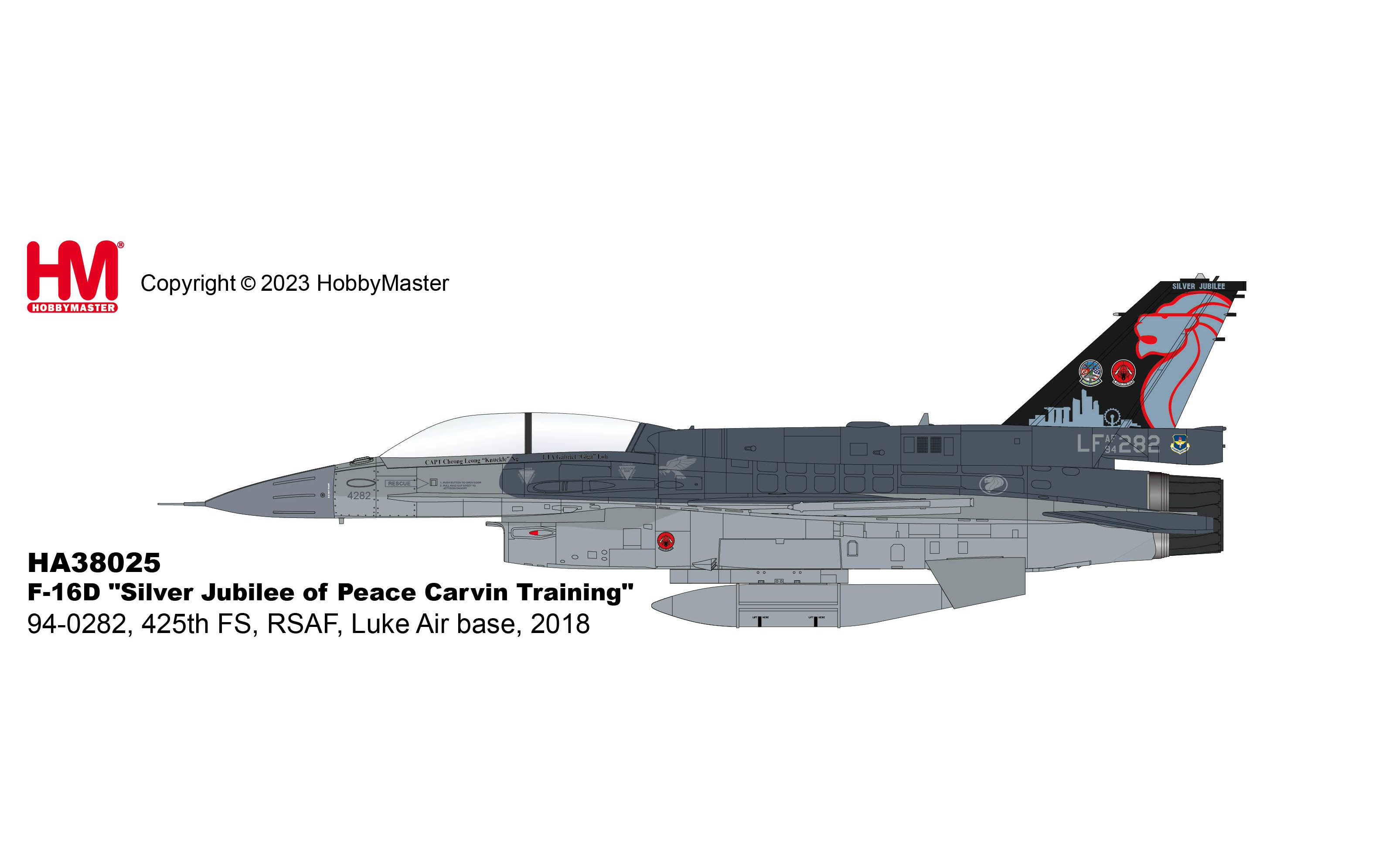 F-16D Fighting Falcon, 425th FS, RSAF, Luke Air Base, 2018 - Hobby ...