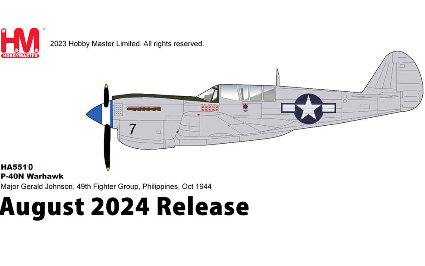 P-40N Warhawk, Major Gerald Johnson, 49th Fighter Group, Philippines ...