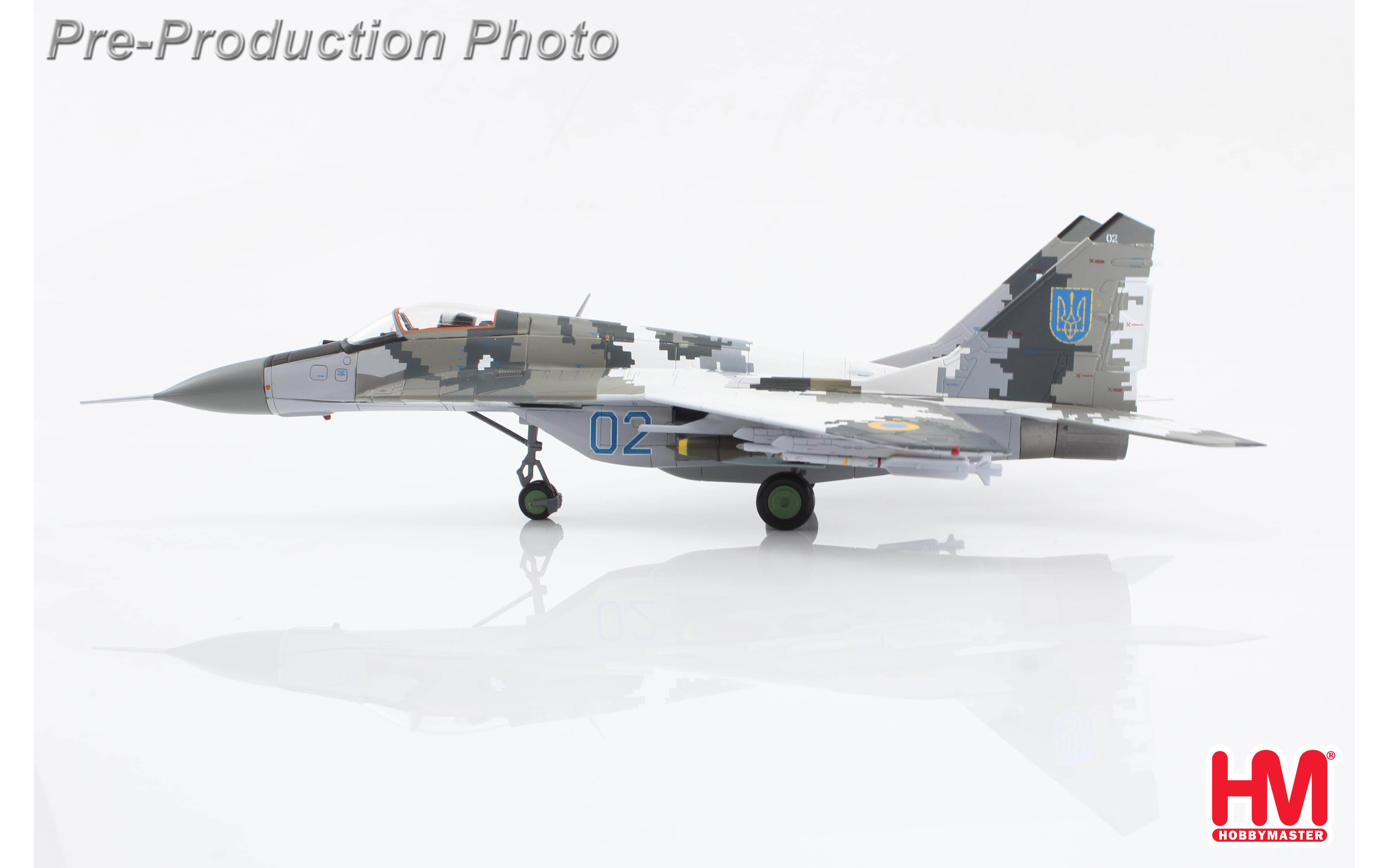 MIG-29 9-13, Fulcrum C, Bort 02, Ukrainian Air Force with 2 x JDAM-ER ...