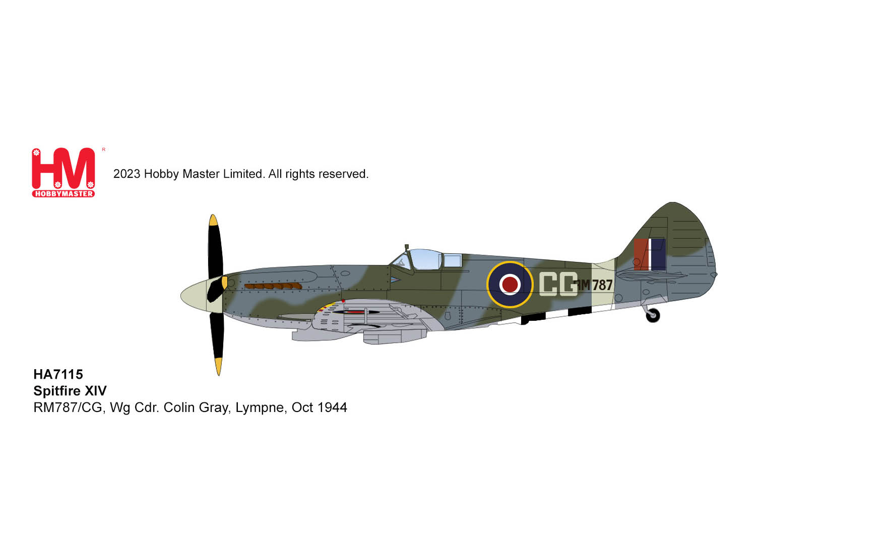 Spitfire XIV RM787/CG, Wg Cdr. Colin Gray, Lympne, Oct 1944 - Hobby ...