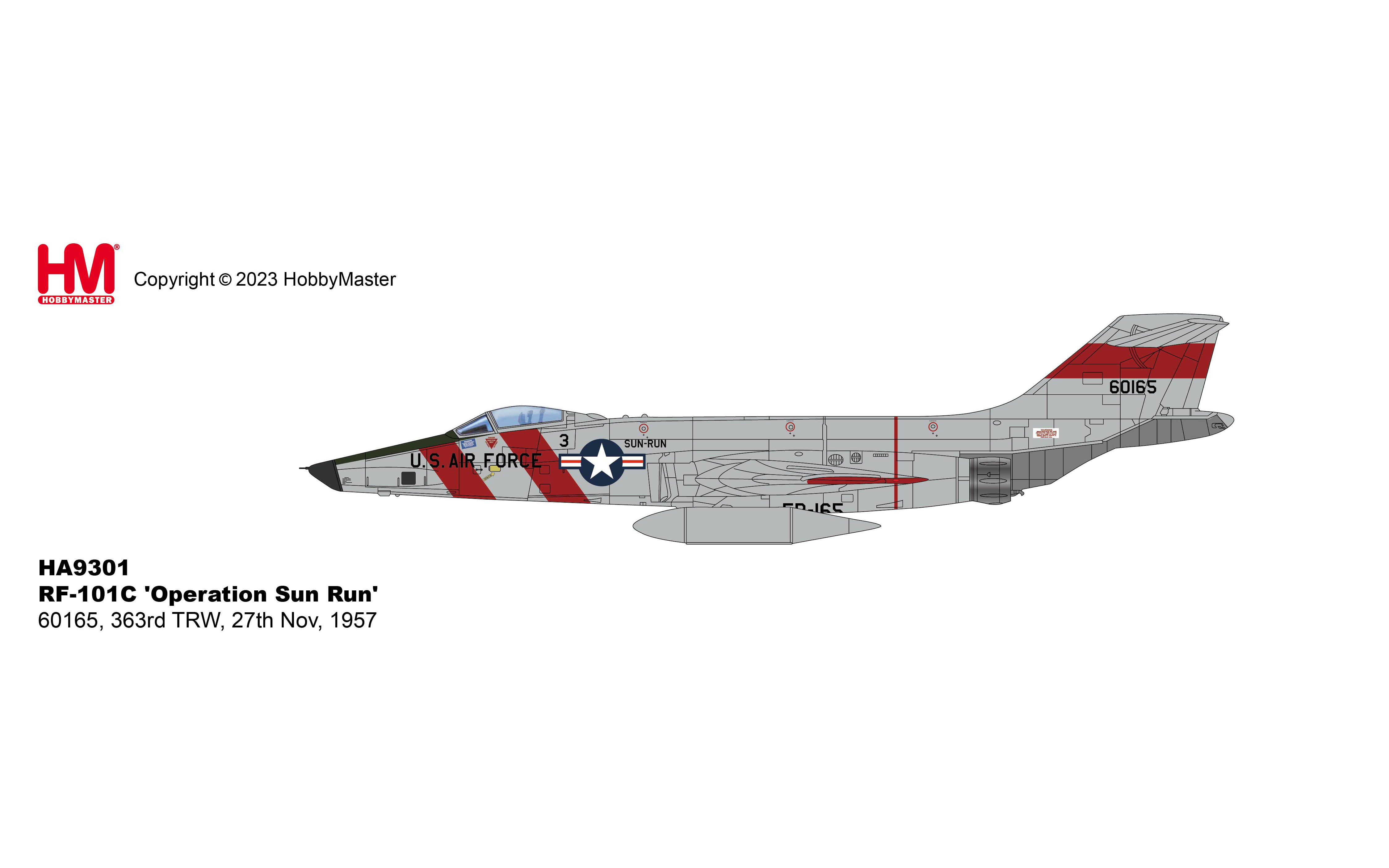 RF-101C Voodoo, Operation Sun Run, 60165, 363rd TRW, 27th Nov, 1957 ...