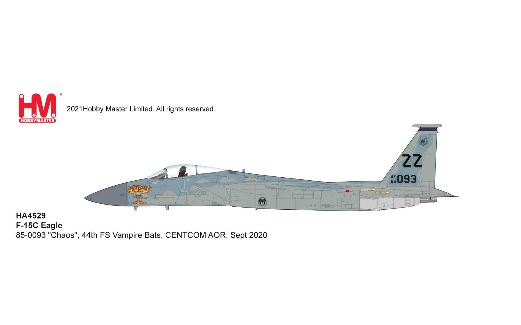 F-15C Eagle 85-0093 - Chaos- 44th FS Vampire Bats, CENTCOM AOR ...