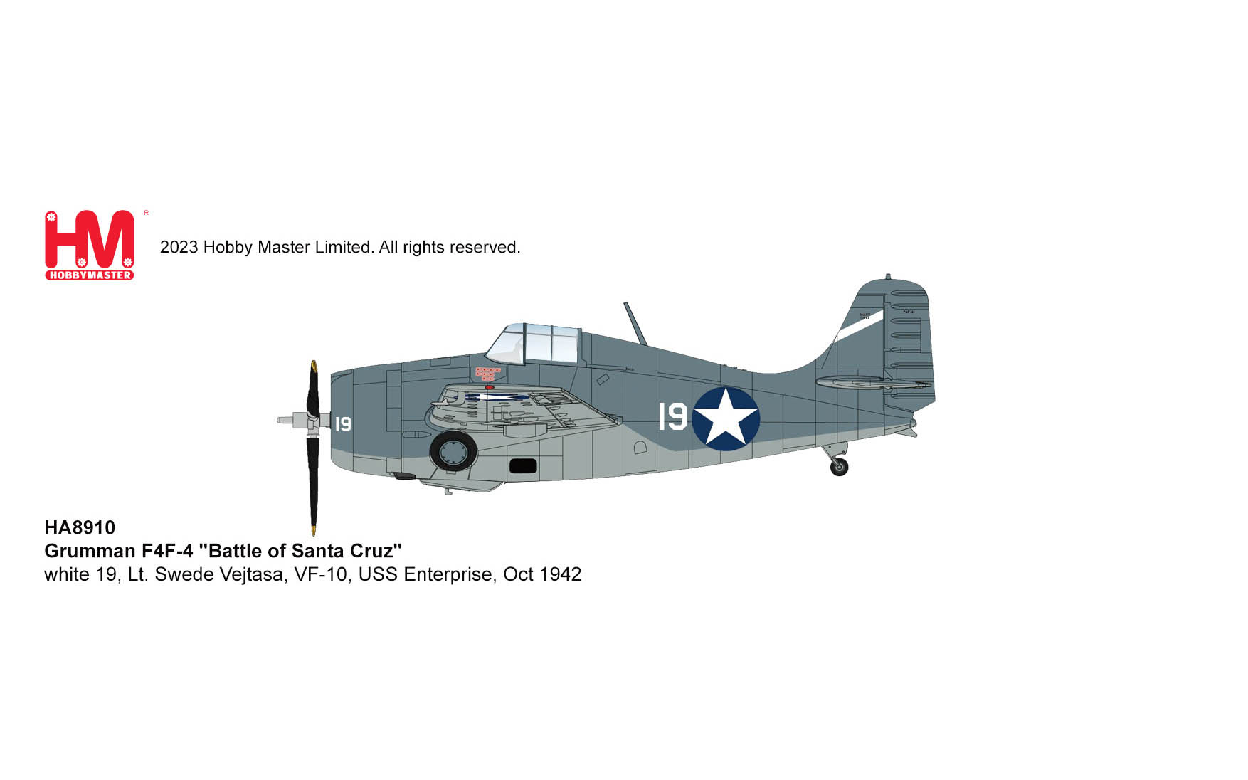 Grumman F4F-4, Battle of Santa Cruz, Lt. Vejtasa, VF-10, USS Enterprise ...