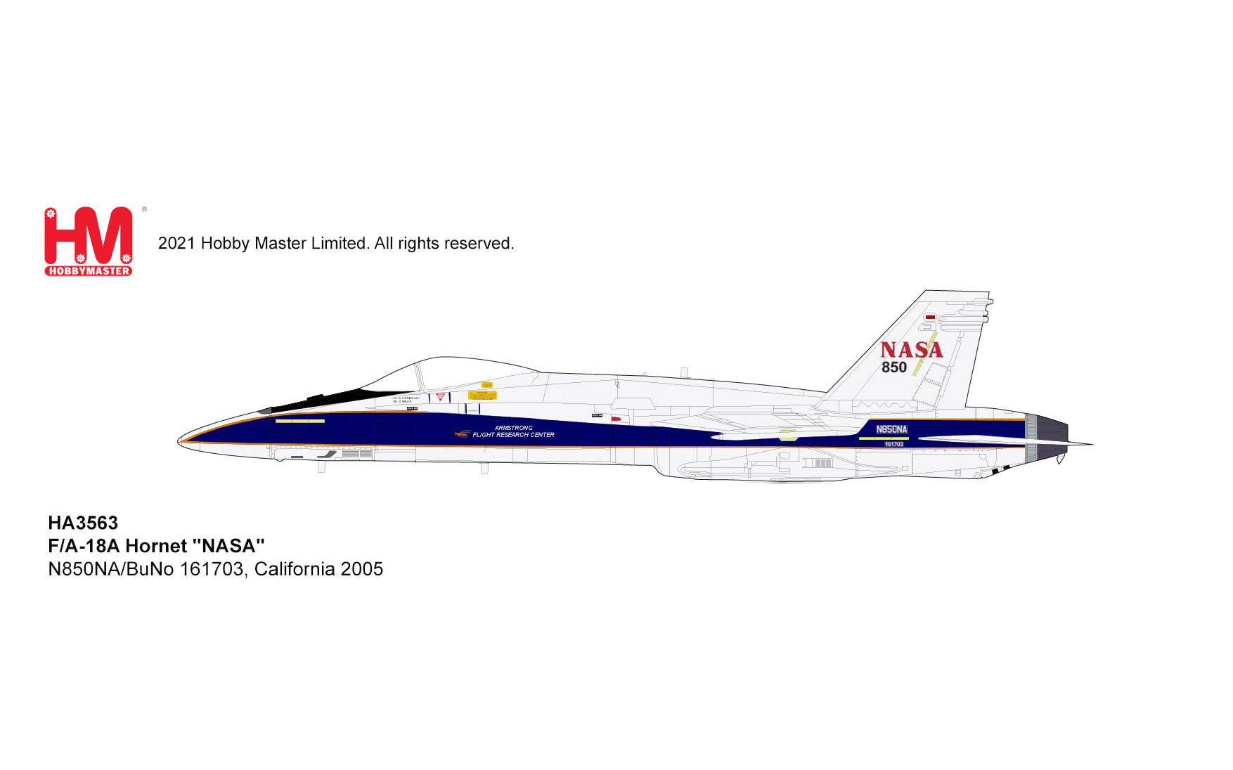 F/A-18A Hornet - NASA - N850NA/BuNo 161703, California 2005 - Hobby ...