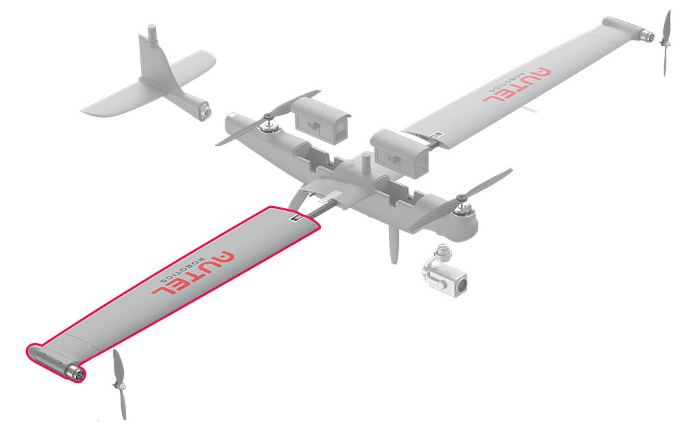 Autel Dragonfish Pro Right Wing Assembly - Autel Robotics 102001316 ...