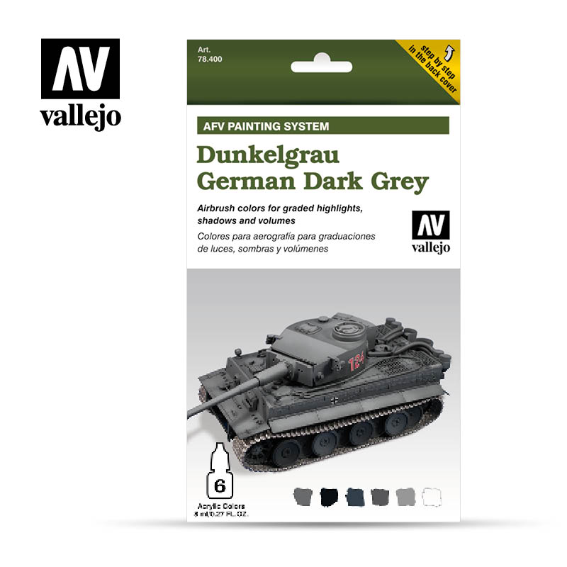 Dunkelgrau German Dark Grey Set - Vallejo 78.400 | kingshobby.com
