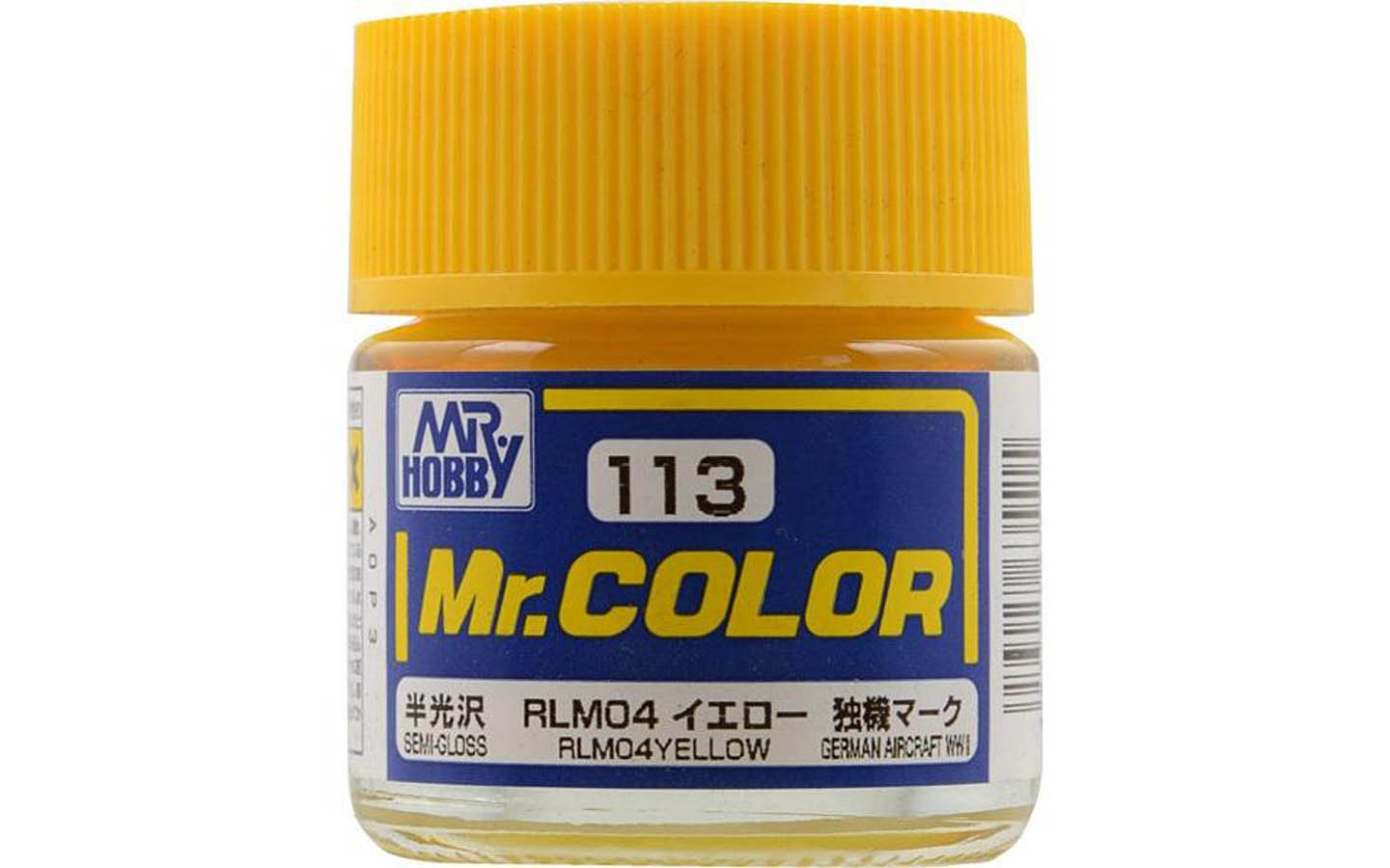 Rlm04 Yellow Semi-Gloss #C113 Acrylic - 10ml Bottle - Mr. Hobby C113 | kingshobby.com