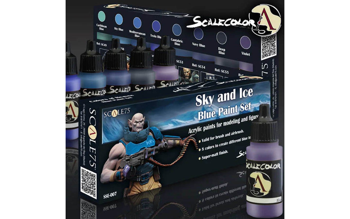Sky and Ice Blue Paint Set - Scale 75 SSE-007 | kingshobby.com
