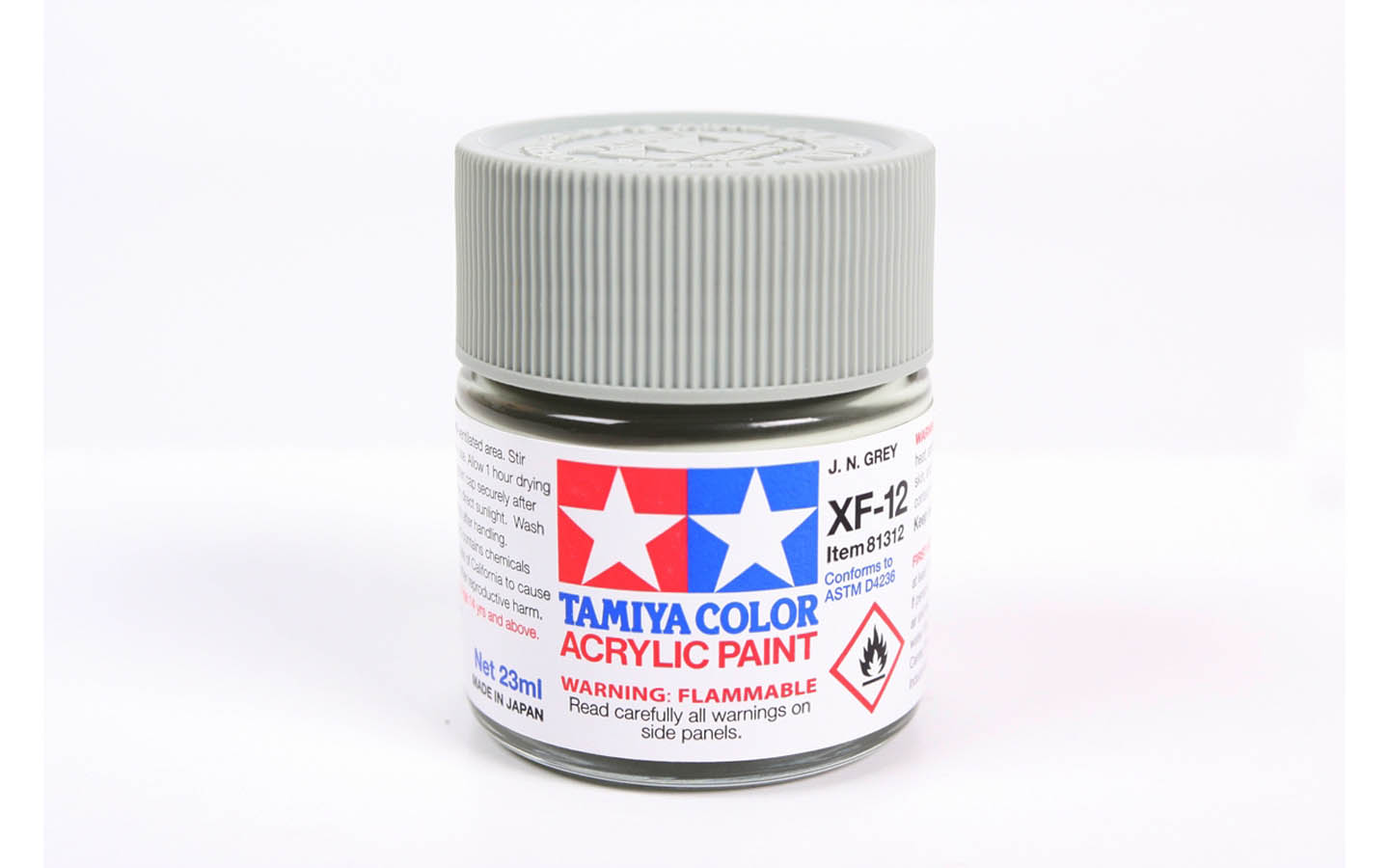 J.N. Gray XF-12 Flat Acrylic - 23ml Bottle - Tamiya 81312 | kingshobby.com