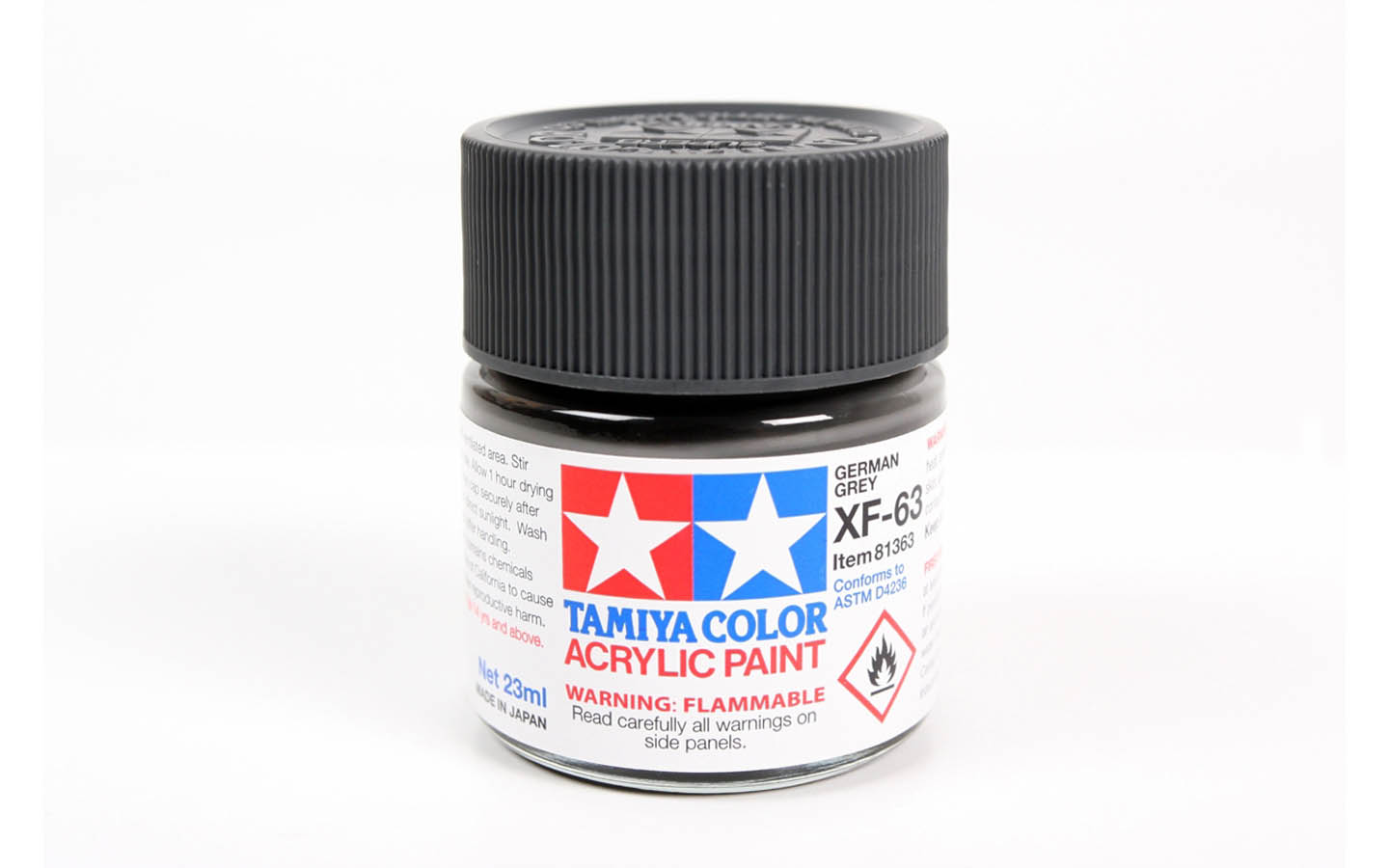German Gray XF-63 Flat Acrylic - 23ml Bottle - Tamiya 81363 ...