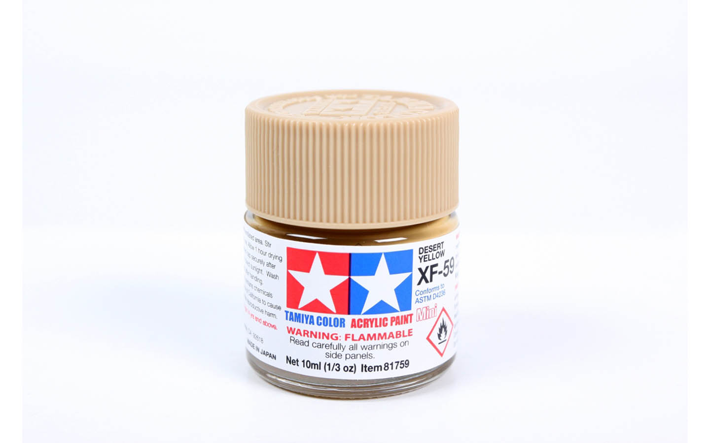 Desert Yellow XF-59 Flat Acrylic- 10ml Bottle - Tamiya 81759 ...