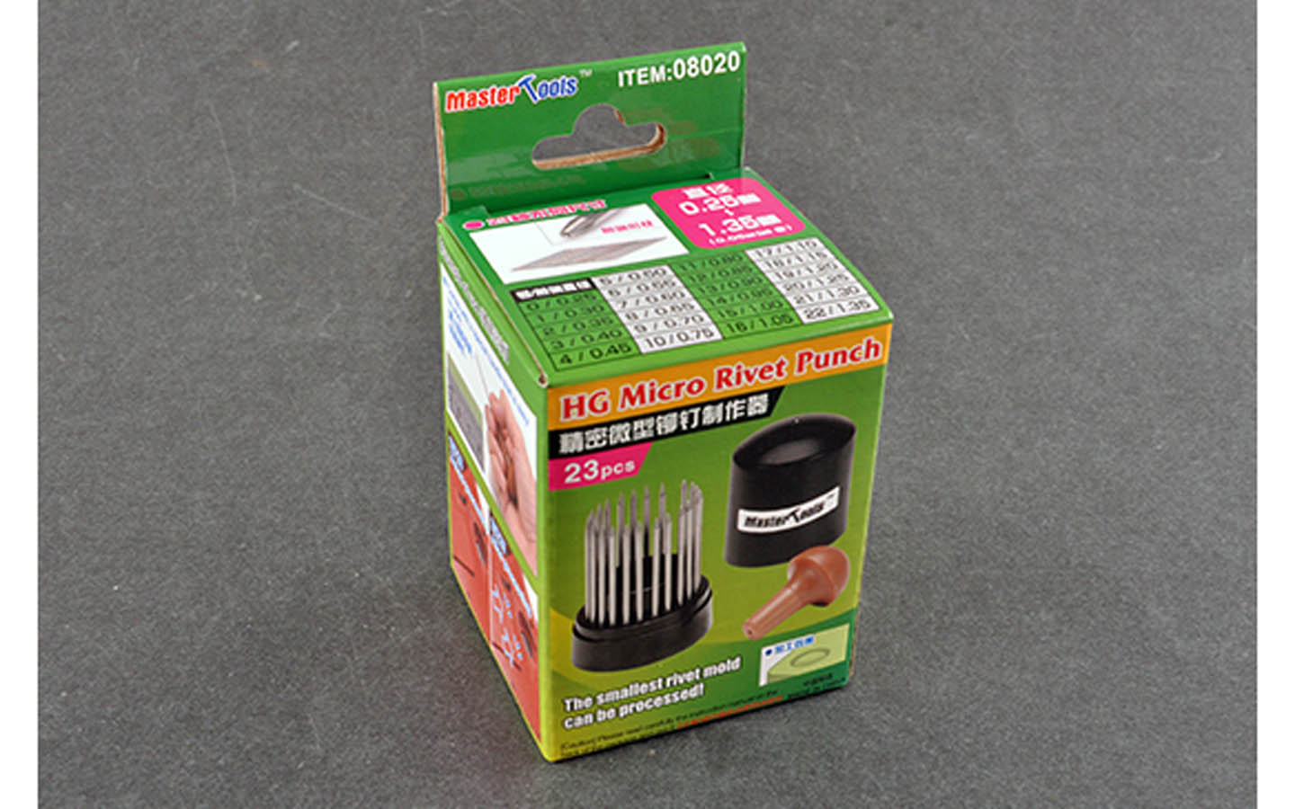 HG Micro Rivet Punch, 23 Pieces, 0.25 mm- 1.35 mm - Trumpeter 08020 ...