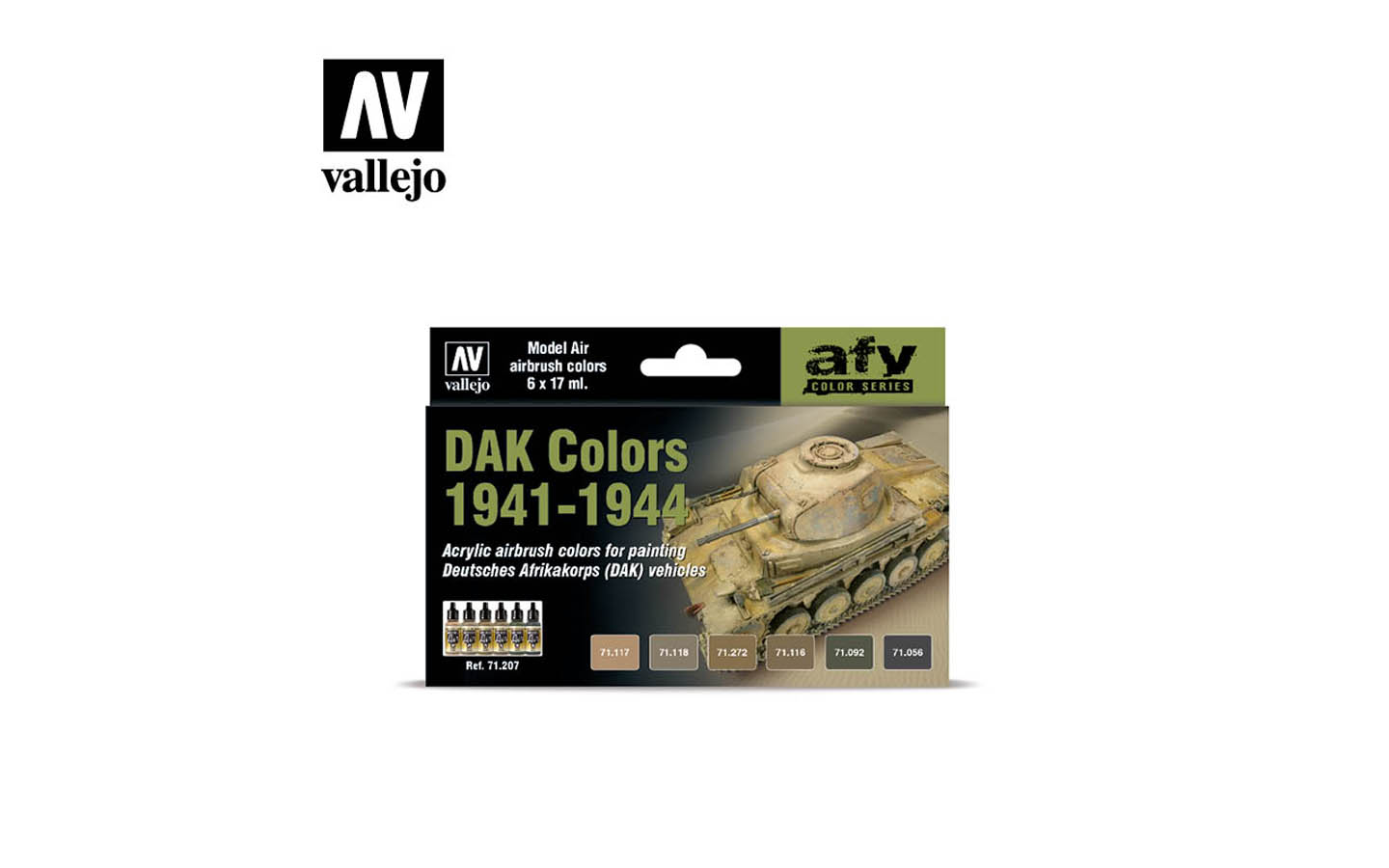 DAK Colors 1941-1944 Set - Vallejo 71.207 | kingshobby.com
