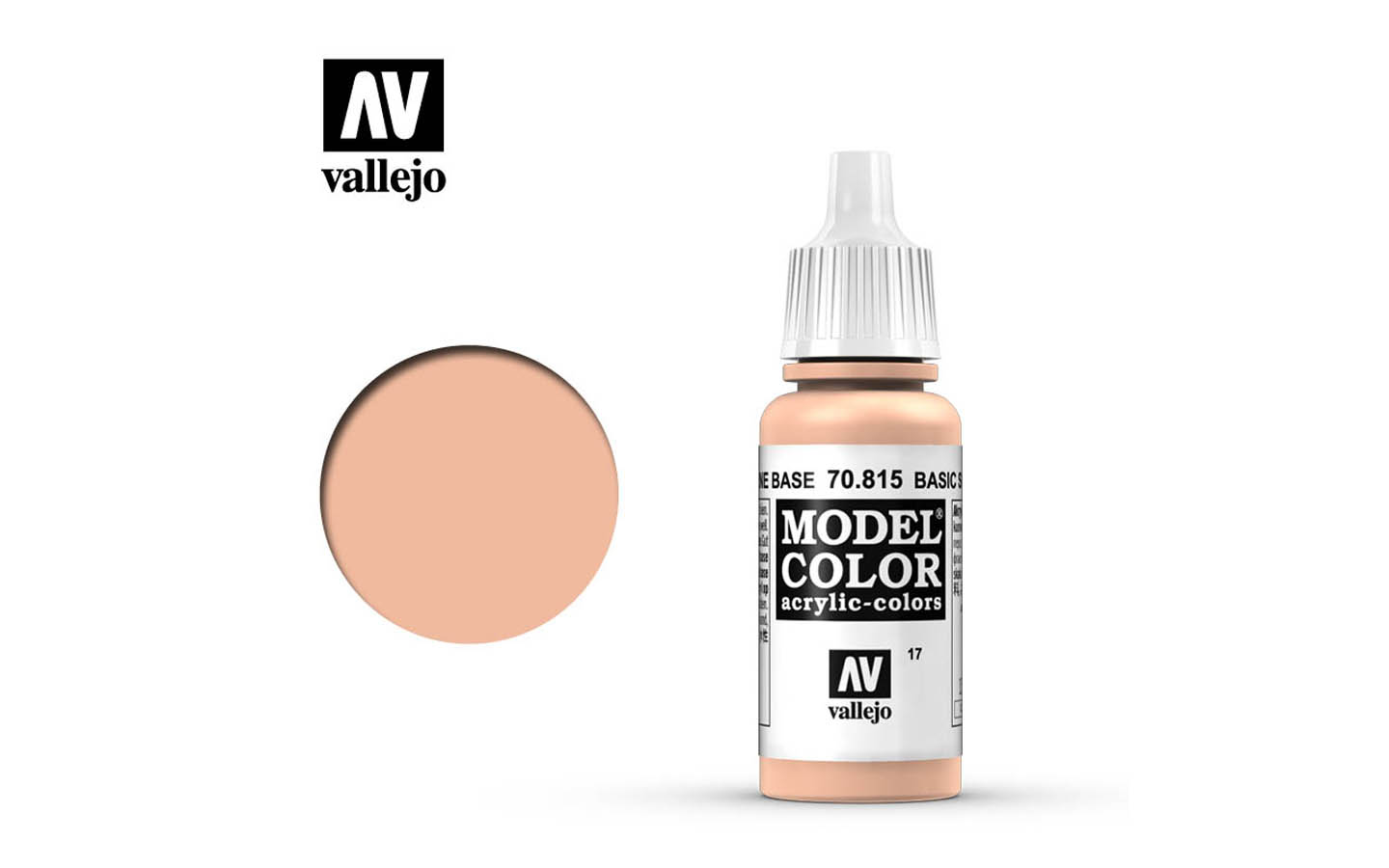 Basic Skin Tone Model Color #70.815 Acrylic - 17ml Bottle - Vallejo 70. ...