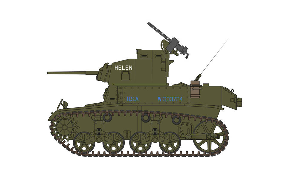 M3 Stuart Honey - Airfix A1358 | kingshobby.com
