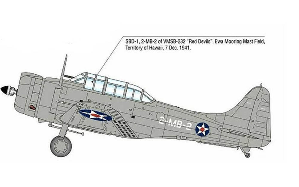 USMC SBD-1, Pearl Harbor - Academy 12331 | kingshobby.com