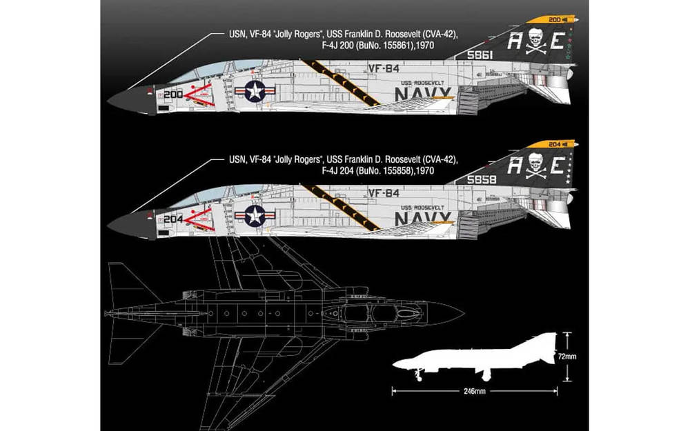 USN F-4J Phantom II, VF-84 Jolly Rogers - Academy 12529 | kingshobby.com