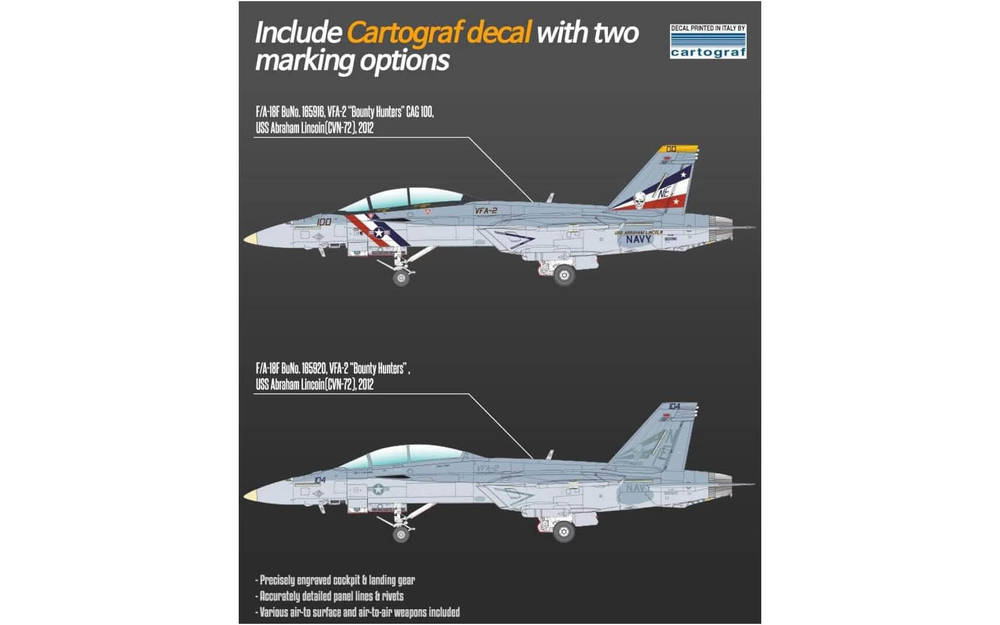 USN F/A-18F, VFA-2 Bounty Hunters - Academy 12567 | kingshobby.com