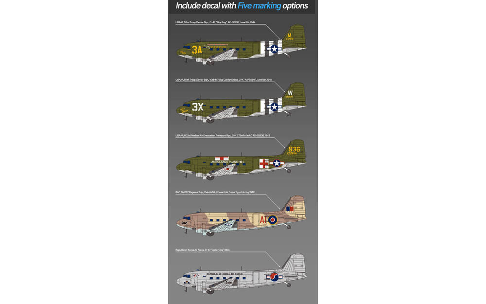 USAF C-47 Skytrain - Academy 12633 | kingshobby.com