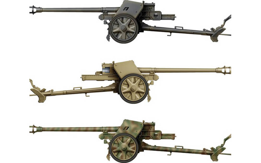 German 7,5cm Pak40 with 4 Figures, 7,5 cm Panzerabwehrkanone 40 - Das Werk DW35027 | kingshobby.com