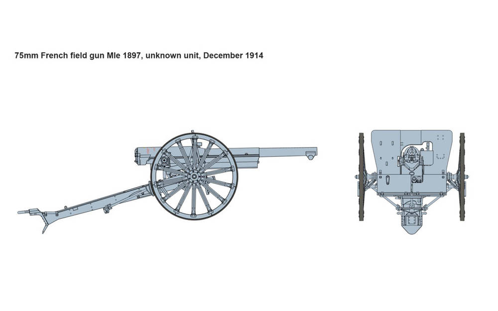 75mm French Field Gun Mle 1897 World War I - IBG 35067 | kingshobby.com