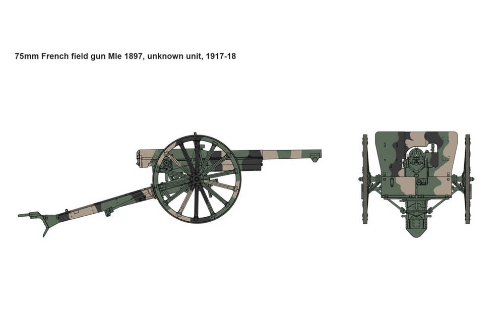 75mm French Field Gun Mle 1897 World War I - IBG 35067 | kingshobby.com