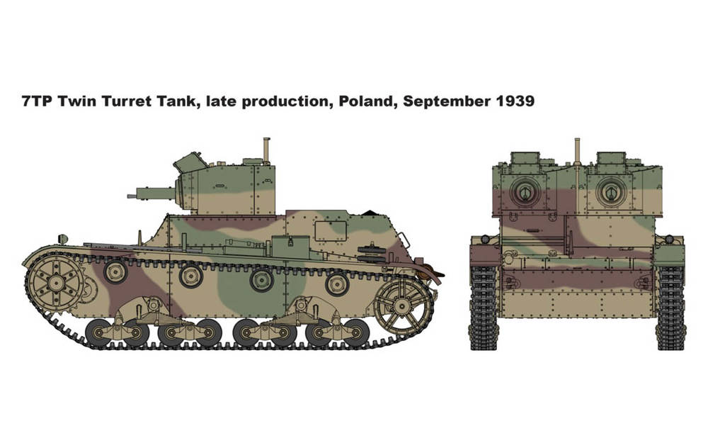 7TP Polish Tank - Twin Turret - Late production - IBG 35072 ...