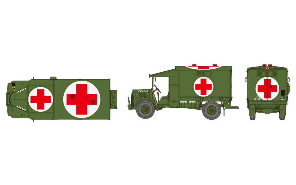British 2-ton 4x2 Ambulance, Austin K2/Y - Tamiya 32605 | kingshobby.com