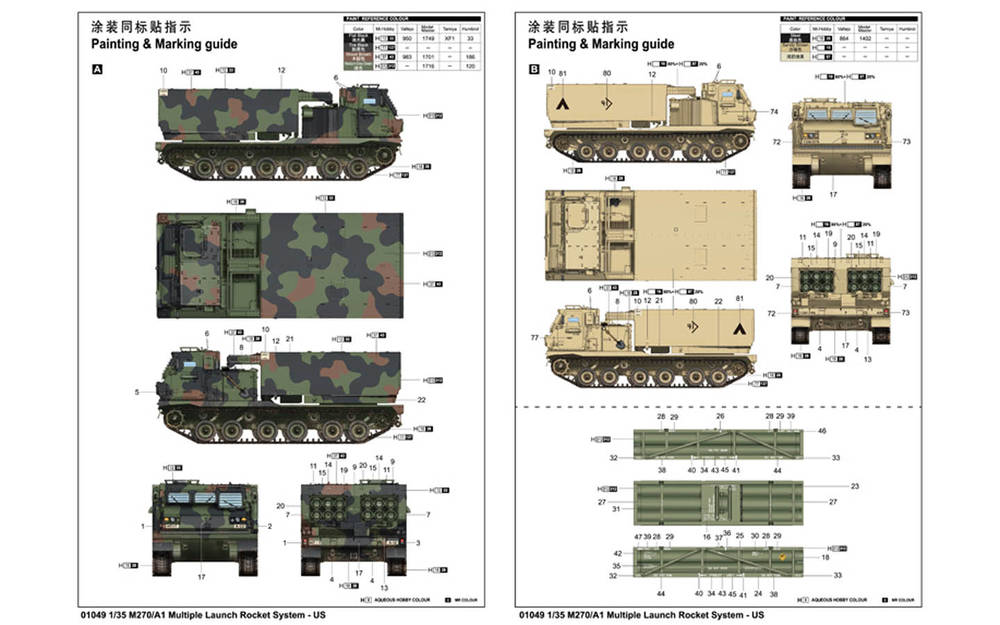 M270/A1 Multiple Launch Rocket System - Trumpeter 01049 | kingshobby.com