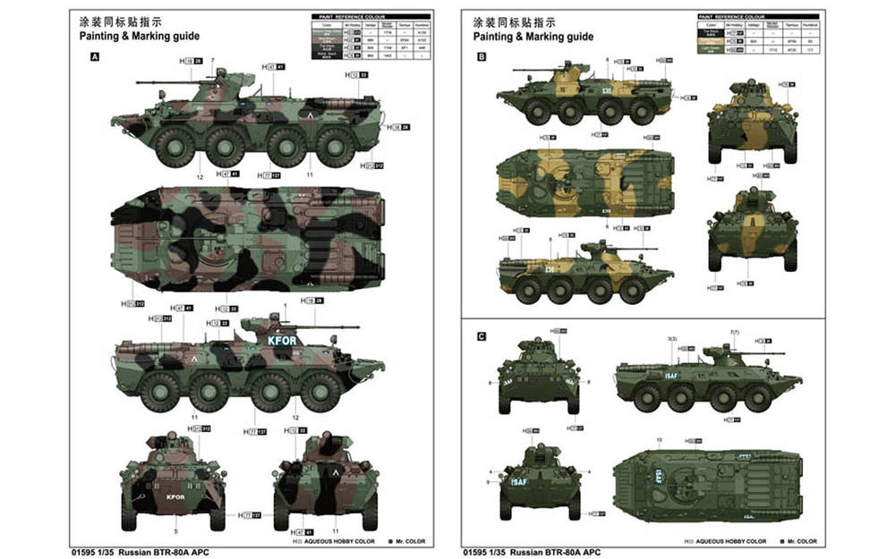 Russian BTR-80A APC - Trumpeter 01595 | kingshobby.com