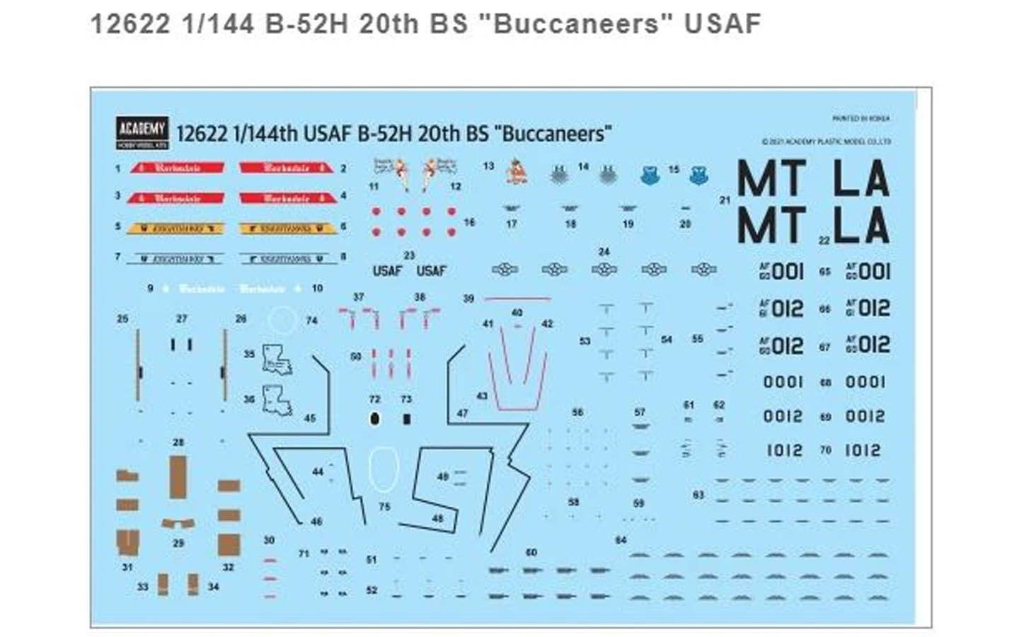 USAF B-52H, 20th BS Buccaneers - Academy 12622 | kingshobby.com