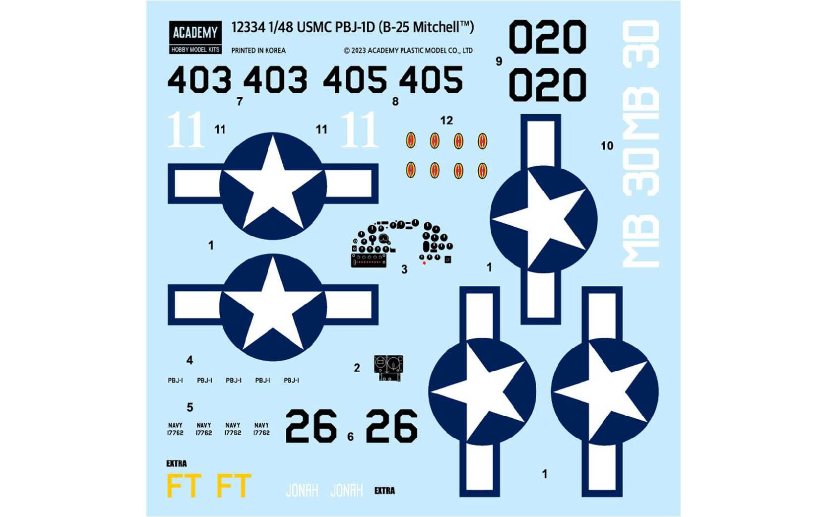 USMC PBJ-1D, Flying Nightmares (B-25 Mitchell) - Academy 12334 ...
