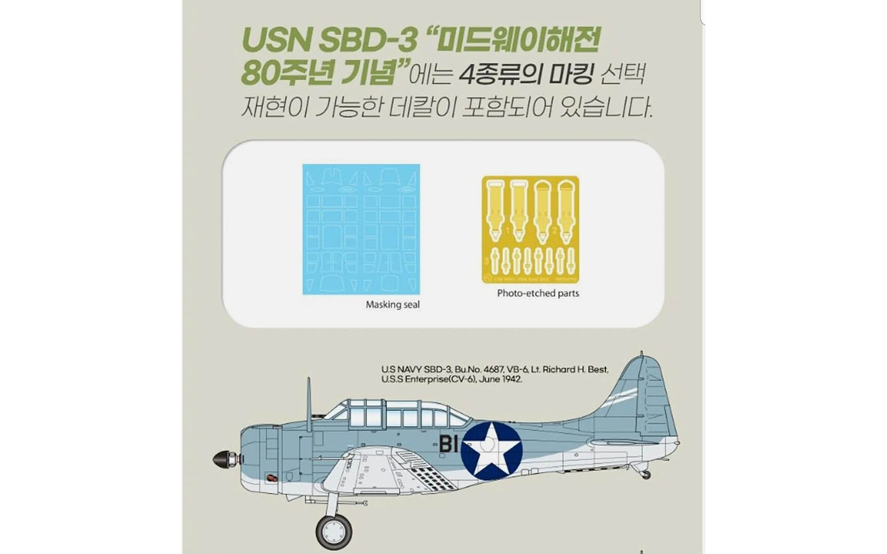 USN SBD-3, The Battle of Midway, 80th Anniversary - Academy 12345 | kingshobby.com