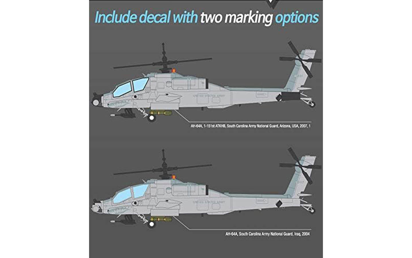 AH-64A ANG South Carolina - Academy 12129 | kingshobby.com