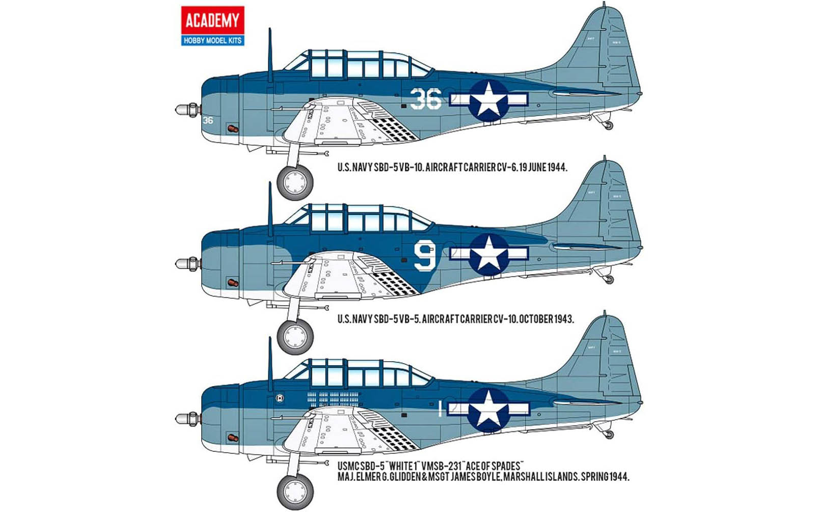 USN SBD-5, Battle of the Philippine Sea - Academy 12329 | kingshobby.com