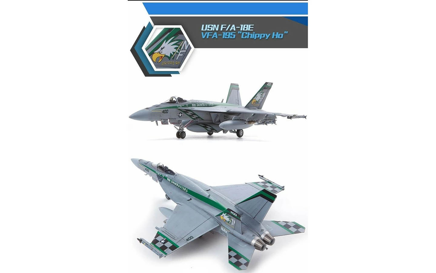 USN F/A-18E Super Hornet, VFA-195 Chippy Ho - Academy 12565 ...
