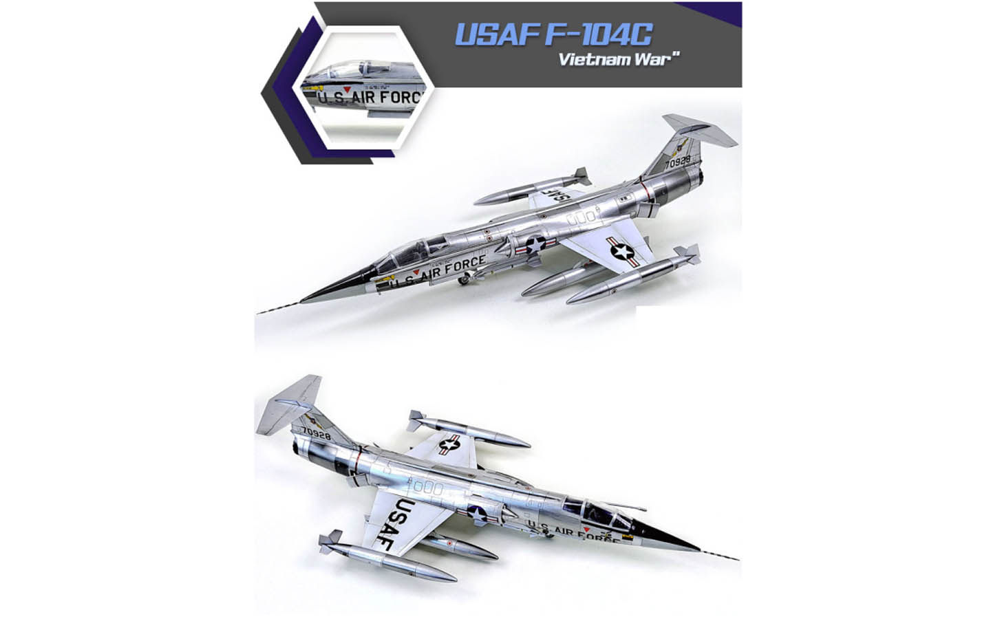 USAF F-104C, Vietnam War - Academy 12576 | kingshobby.com