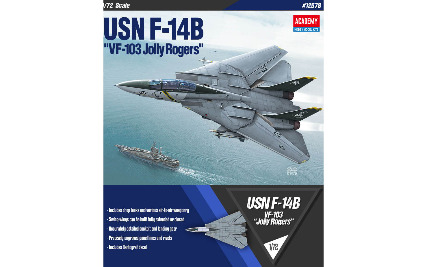 USN F-14B, VF-103 Jolly Rogers - Academy 12578 | kingshobby.com