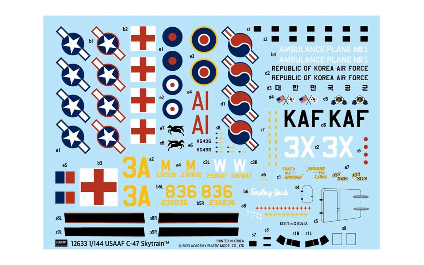 USAF C-47 Skytrain - Academy 12633 | kingshobby.com