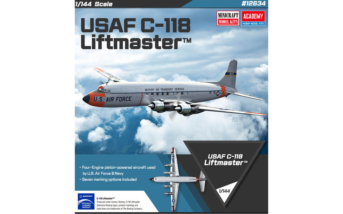 Douglas DC-6/C-118 Liftmaster - Academy 12634 | kingshobby.com