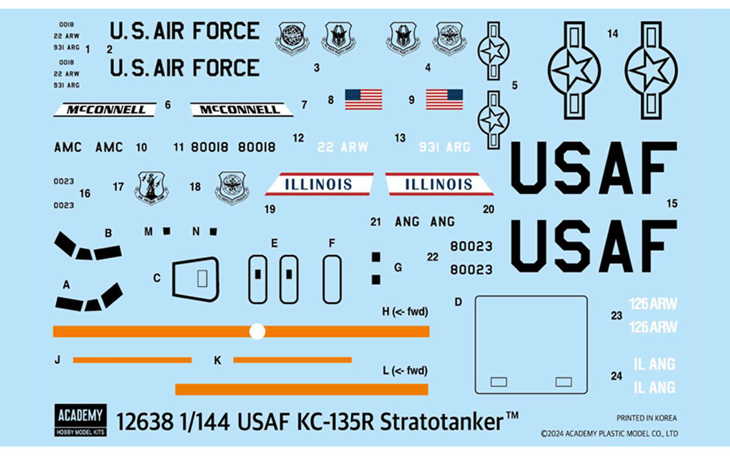USAF KC-135R Stratotanker - Academy 12638 | kingshobby.com