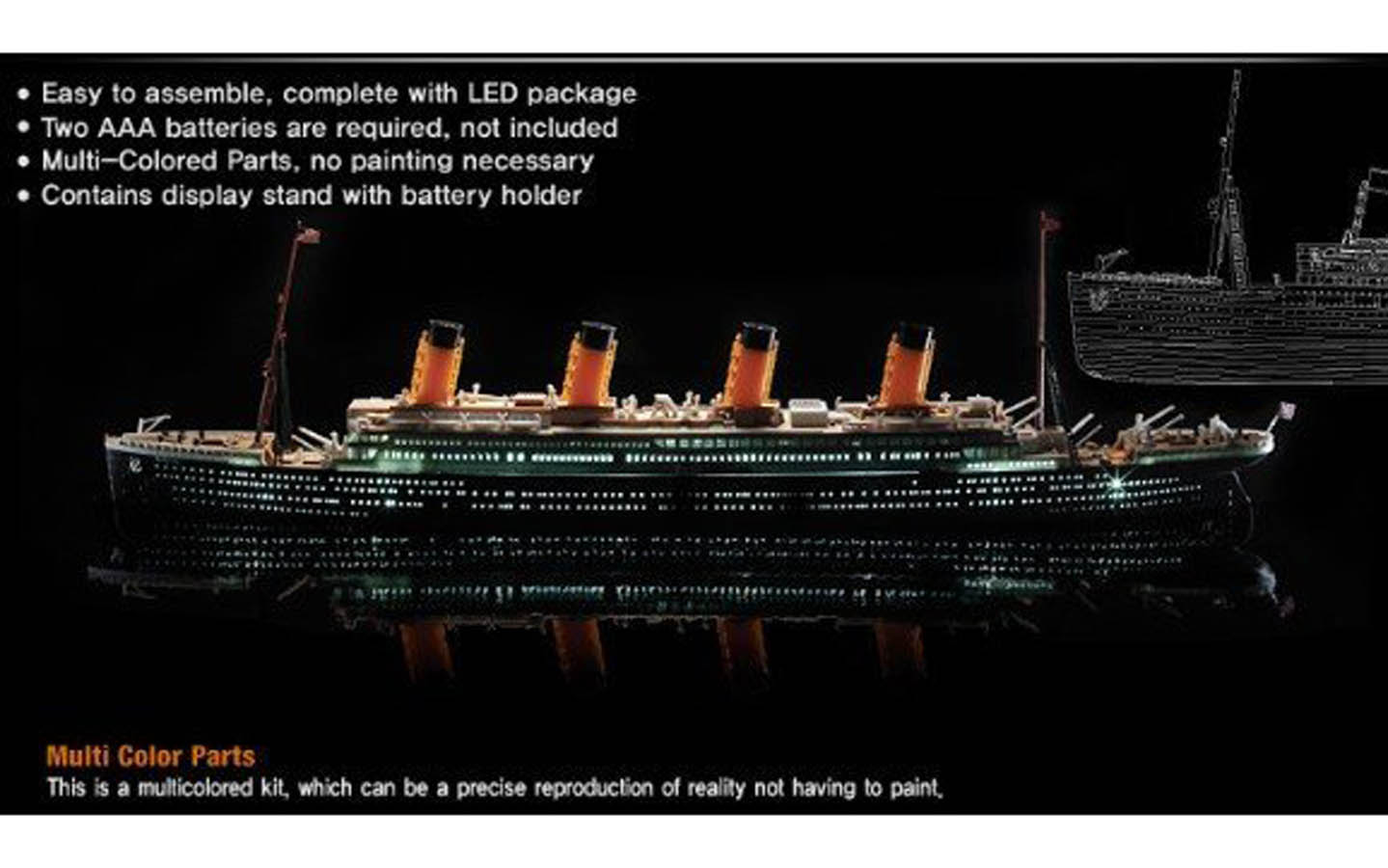 R.M.S. Titanic LED Set - Academy 14220 | kingshobby.com